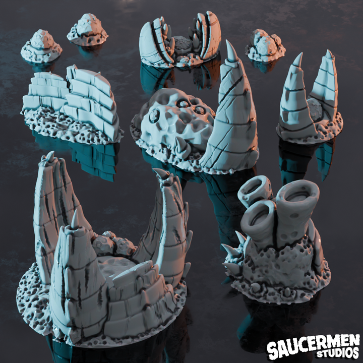 3D Printable Insectoid Bioworld: Hive Clusters by Saucermen Studios