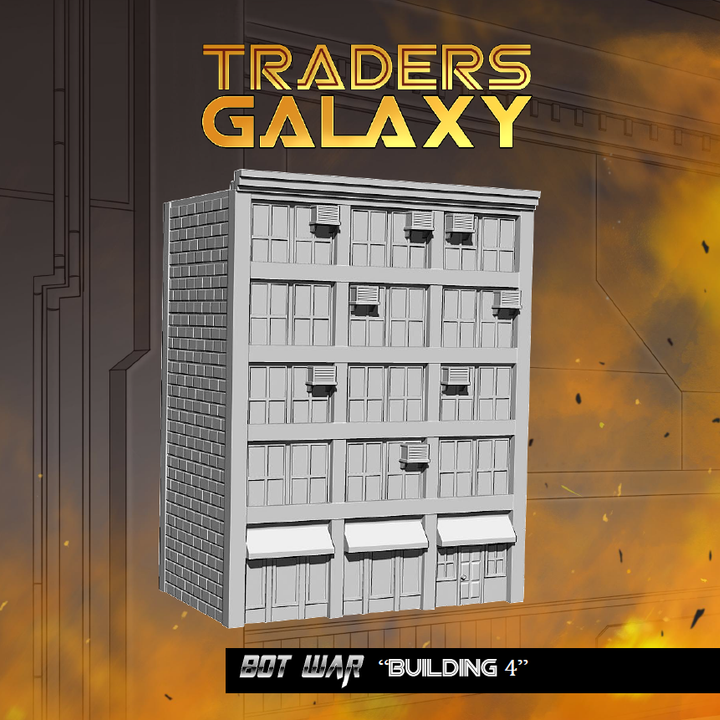 3D Printable Terrain City Building 4 by Traders Galaxy Miniatures and Games