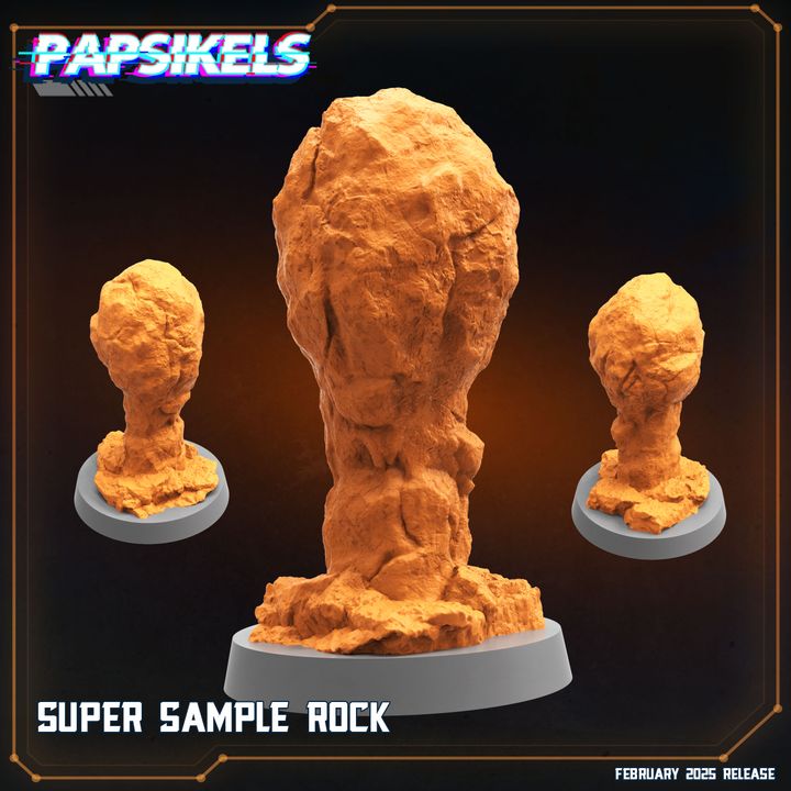 3D Printable SUPER SAMPLE ROCK by PAPSIKELS MINIATURES
