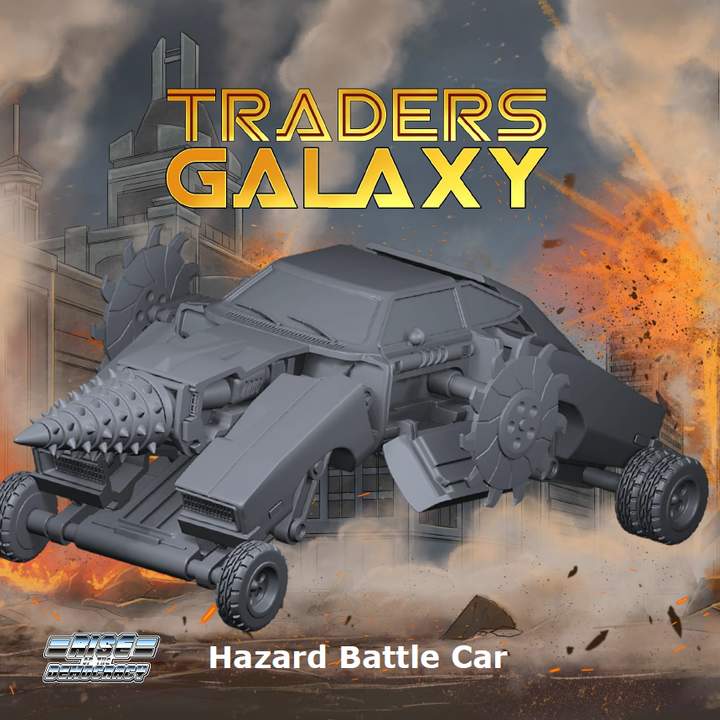 3D Printable ROTD Hazard Battle Car by Traders Galaxy Miniatures and Games