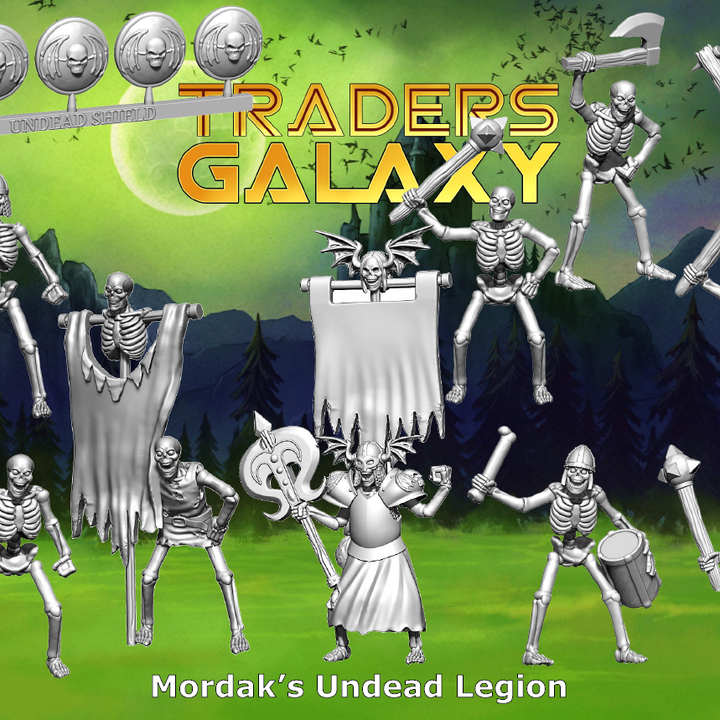3D Printable Undead Mordak's Skeleton Legion by Traders Galaxy ...