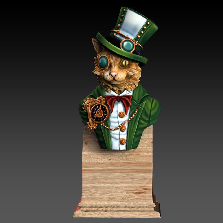 3D Printable Colored Steam Cat by Crosslances