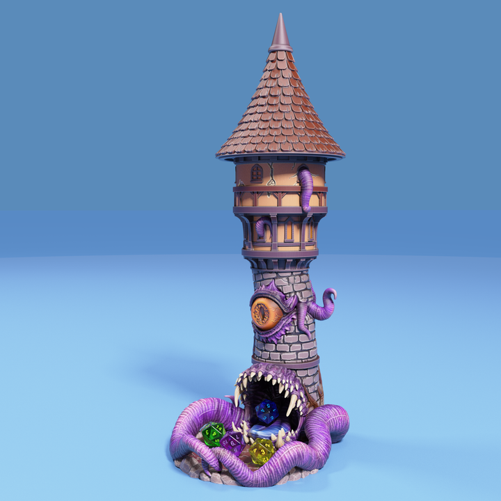 3D Printable Mimic Watch Tower / Medieval Dice Tower / RPG Game Item ...
