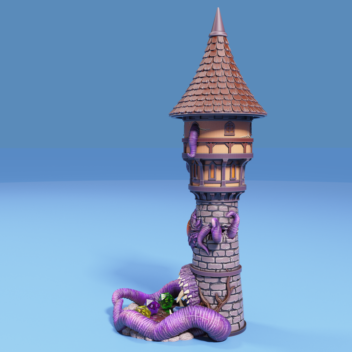 3D Printable Mimic Watch Tower / Medieval Dice Tower / RPG Game Item ...