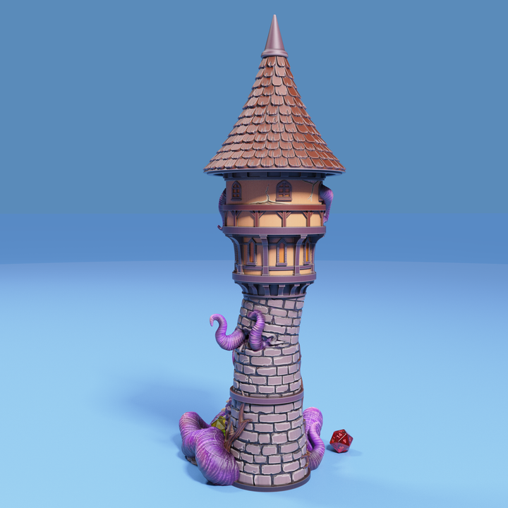 3D Printable Mimic Watch Tower / Medieval Dice Tower / RPG Game Item ...