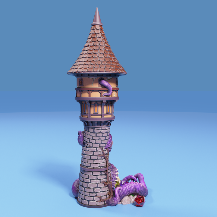 3D Printable Mimic Watch Tower / Medieval Dice Tower / RPG Game Item ...