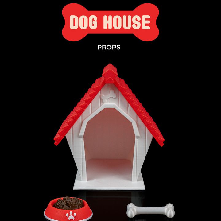 3D Printable Dog House Props by Stlflix