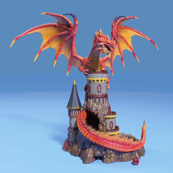 3D Printable Dragon Lair Dice Tower / Board Game Equipment / Magic ...