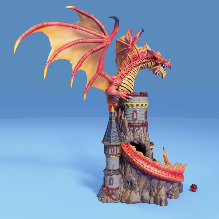 3D Printable Dragon Lair Dice Tower / Board Game Equipment / Magic ...
