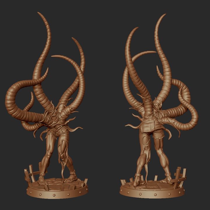 3D Printable Parasited Straitjacket Cultist 2 by Goetia Miniatures