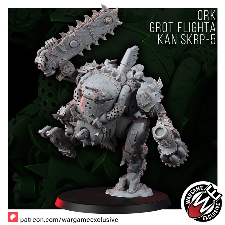3D Printable ORK GROT FLIGHTA KAN SKRP-5 by Wargame Exclusive