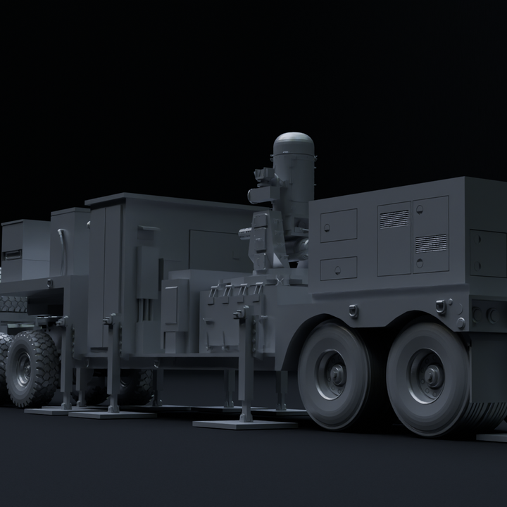 3D Printable US C-RAM Trailer with HEMTT A3 Tractor by The Military ...