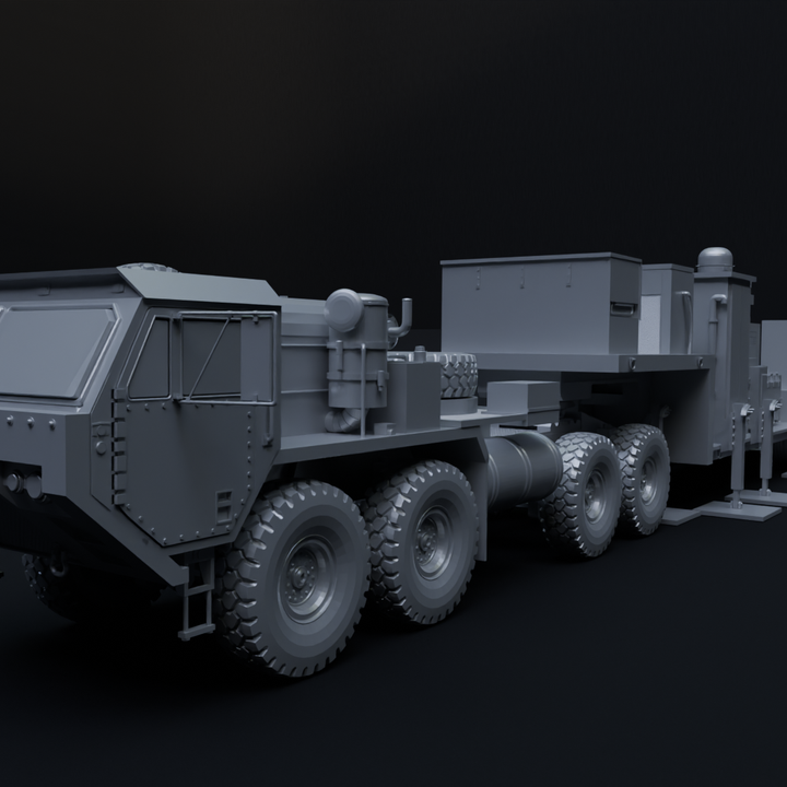3D Printable US C-RAM Trailer with HEMTT A3 Tractor by The Military ...