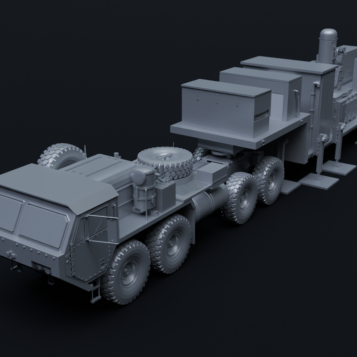 3D Printable US C-RAM Trailer with HEMTT A3 Tractor by The Military ...