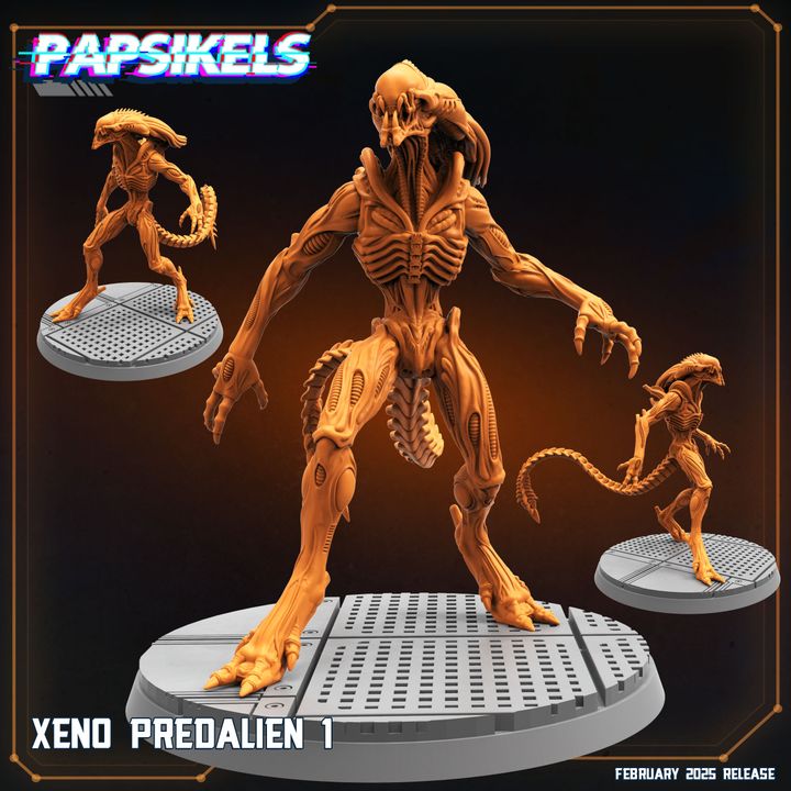 3D Printable XENO PREDALIEN by PAPSIKELS MINIATURES