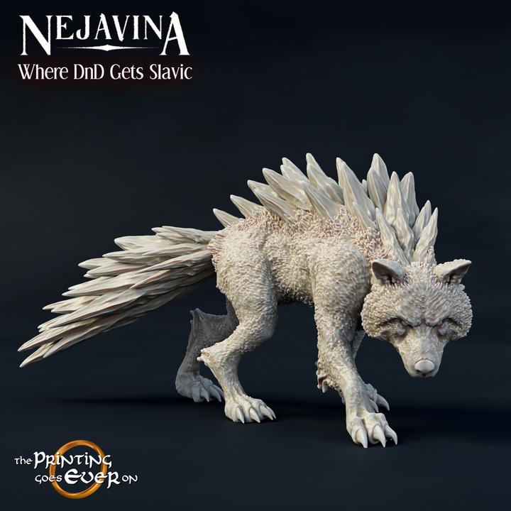 3D Printable Mrzelc - Slavic Ice Wolf Demon - Presupported by The ...
