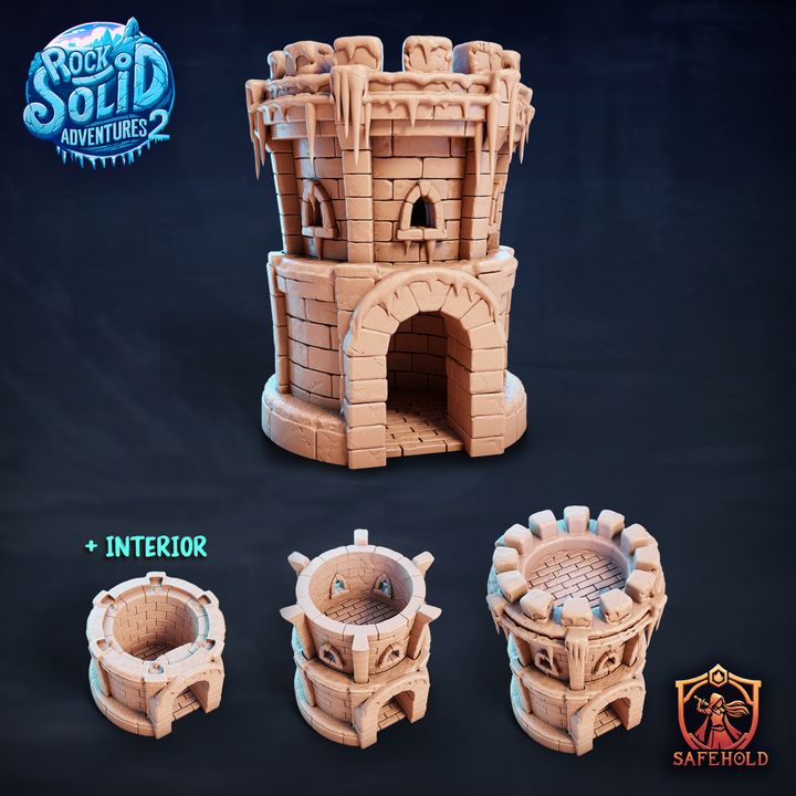 3D Printable Rock Solid 2: Frozen Watchtower by Safehold