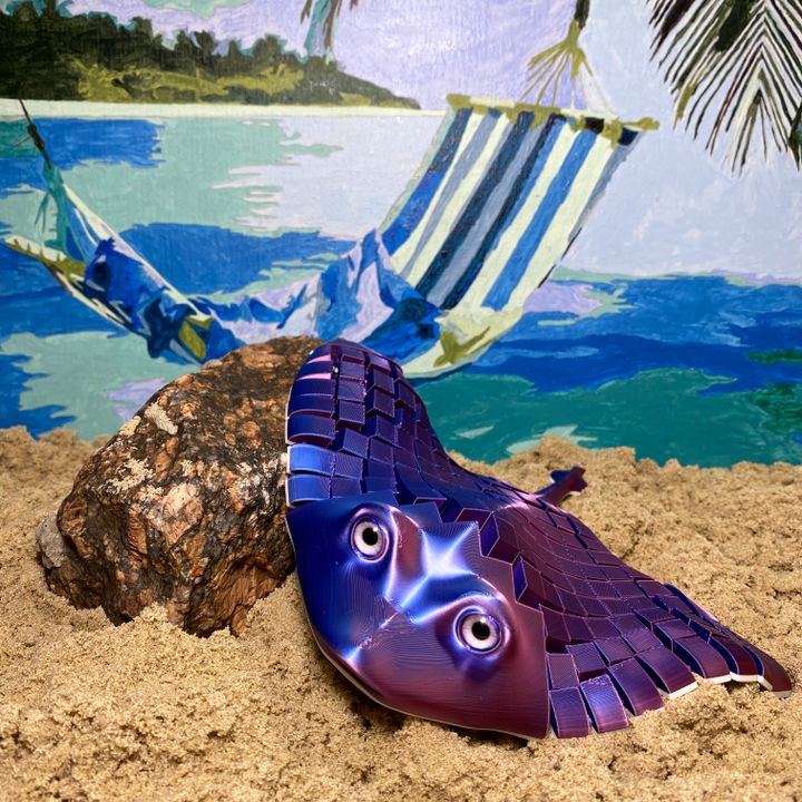 3D Printable FLEXI ARTICULATED MANTA RAY - INSPIRED BY ANIMATED RAY ...