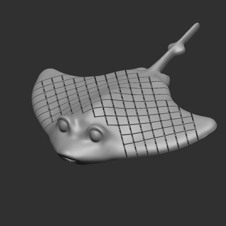 3D Printable FLEXI ARTICULATED MANTA RAY - INSPIRED BY ANIMATED RAY ...
