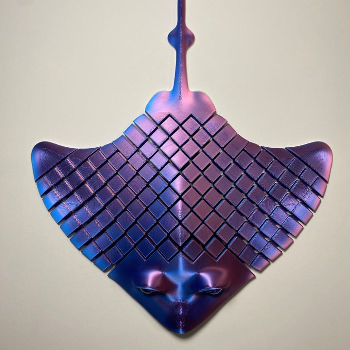 3D Printable FLEXI ARTICULATED MANTA RAY - INSPIRED BY ANIMATED RAY ...