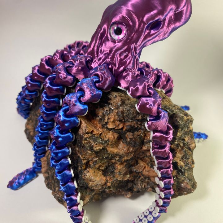 3D Printable FLEXI ARTICULATED Octopus 3D MODEL WITH MOVING SEGMENTS by ...