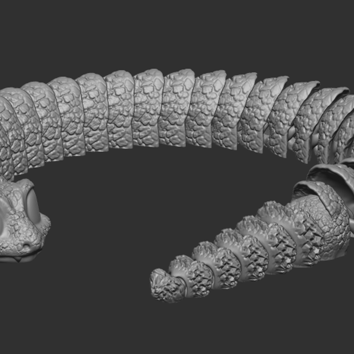 3D Printable FLEXI ARTICULATED SNAKE 3D PRINT MODEL WITH MOVABLE ...