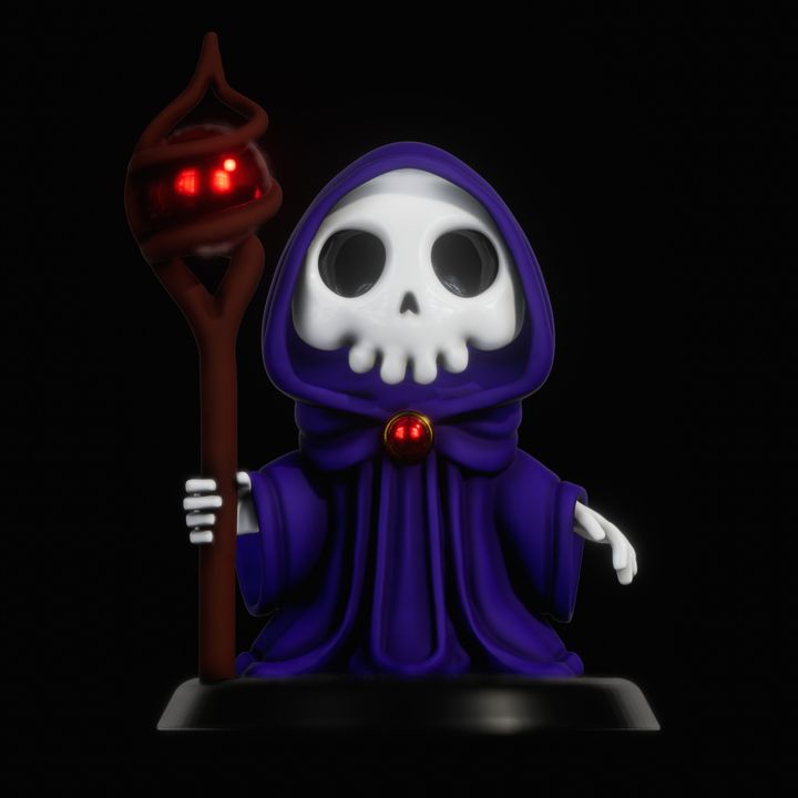 3D Printable Chibi Lich 💀⚡ by Matt Stevens
