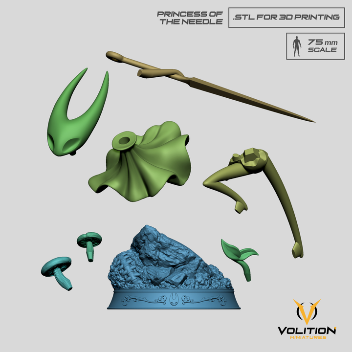 3D Printable Princess of the Needle | Pre-supported by Volition Miniatures