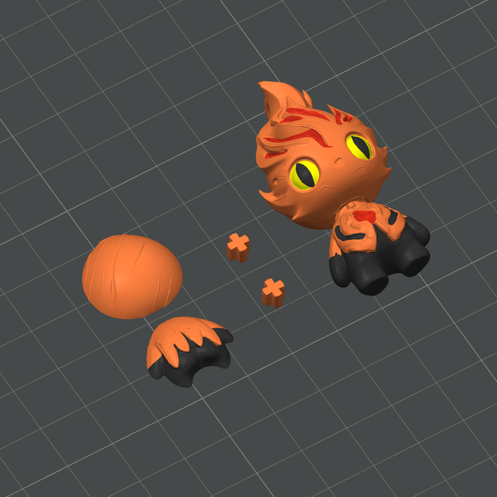 3D Printable Fire Imp - Fantasy Keychain - Articulated Flexi Model - No ...