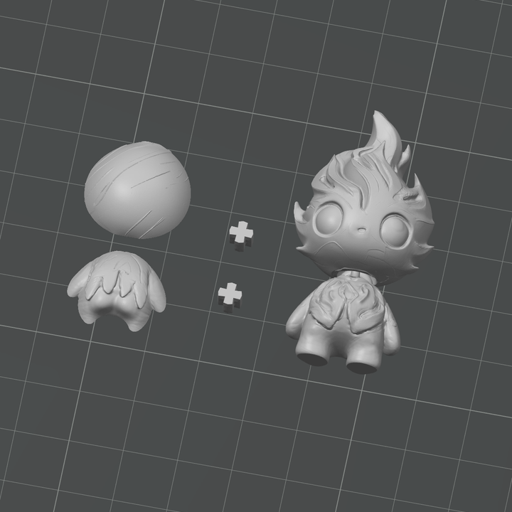 3D Printable Fire Imp - Fantasy Keychain - Articulated Flexi Model - No ...