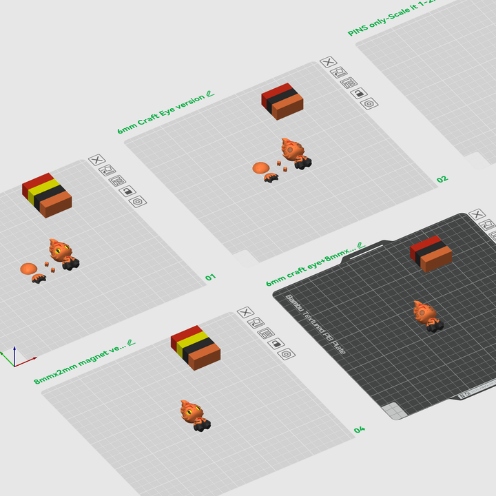 3D Printable Fire Imp - Fantasy Keychain - Articulated Flexi Model - No ...