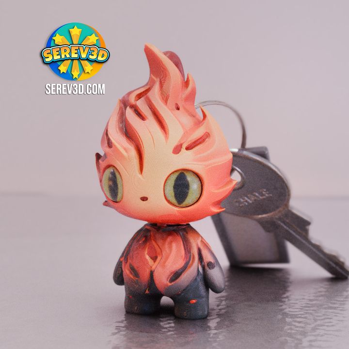 3D Printable Fire Imp - Fantasy Keychain - Articulated Flexi Model - No ...