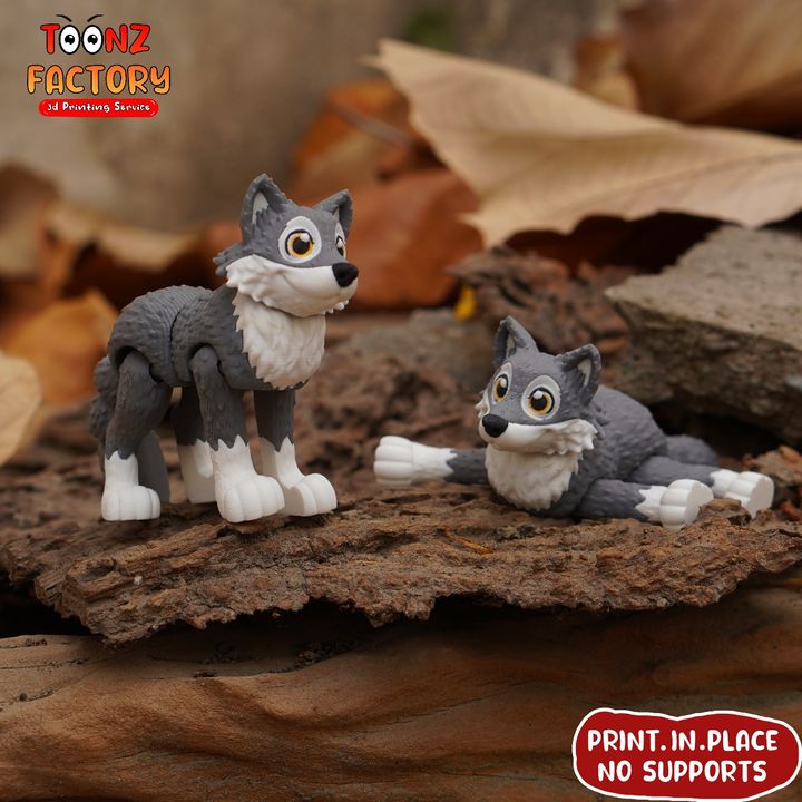 3D Printable Flexi Wolf by Toonz Factory