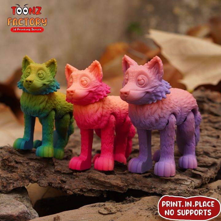 3D Printable Flexi Wolf by Toonz Factory