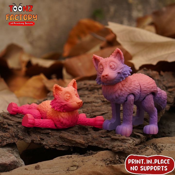 3D Printable Flexi Wolf by Toonz Factory