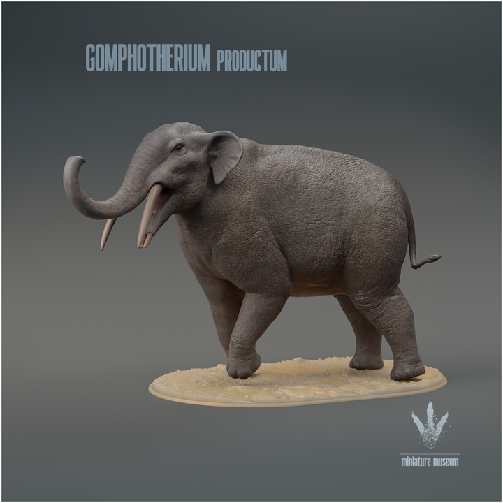 3D Printable Gomphotherium productum : Walking by Miniature Museum