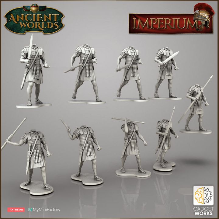 3D Printable Roman Imperial Legionaries by Gadgetworks