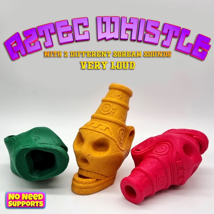 3D Printable Aztec Whistles by 3dFabrik