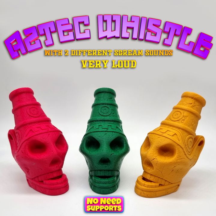 3D Printable Aztec Whistles by 3dFabrik