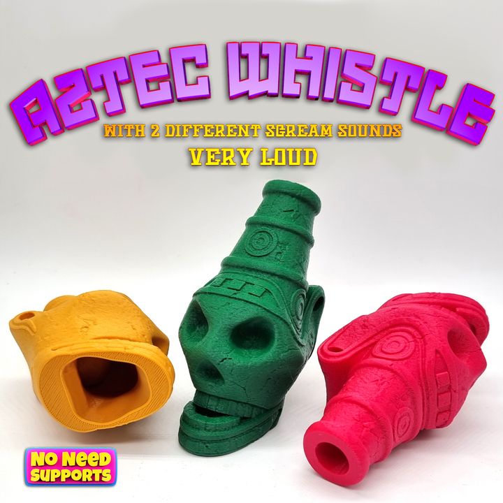 3D Printable Aztec Whistles by 3dFabrik