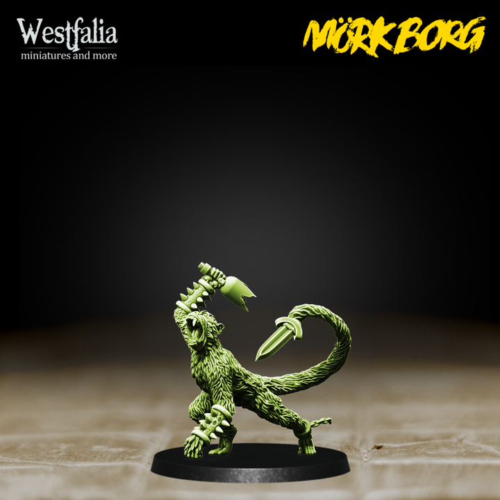 3D Printable Mork Borg - Monkey Companion by Trench Stench