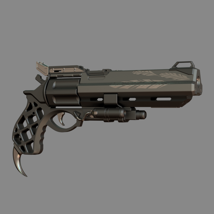 3D Printable Custom Hawkmoon Hand Cannon Replica | Custom Sci-Fi Weapon ...