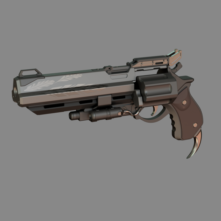 3D Printable Custom Hawkmoon Hand Cannon Replica | Custom Sci-Fi Weapon ...
