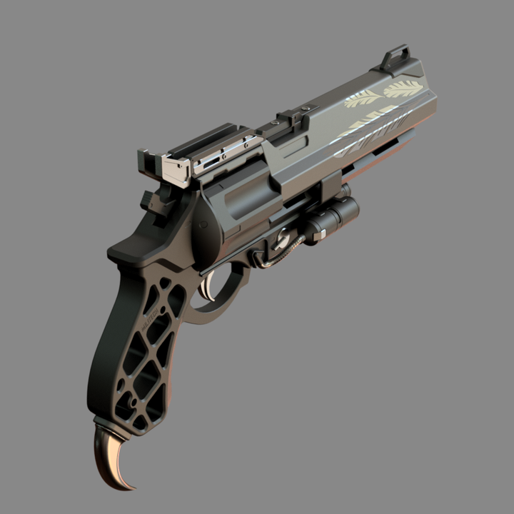 3D Printable Custom Hawkmoon Hand Cannon Replica | Custom Sci-Fi Weapon ...