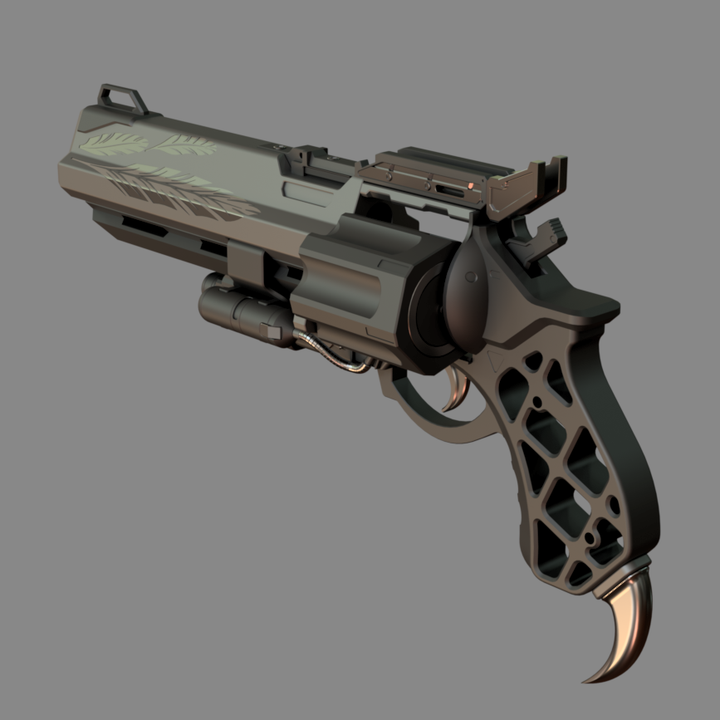 3D Printable Custom Hawkmoon Hand Cannon Replica | Custom Sci-Fi Weapon ...