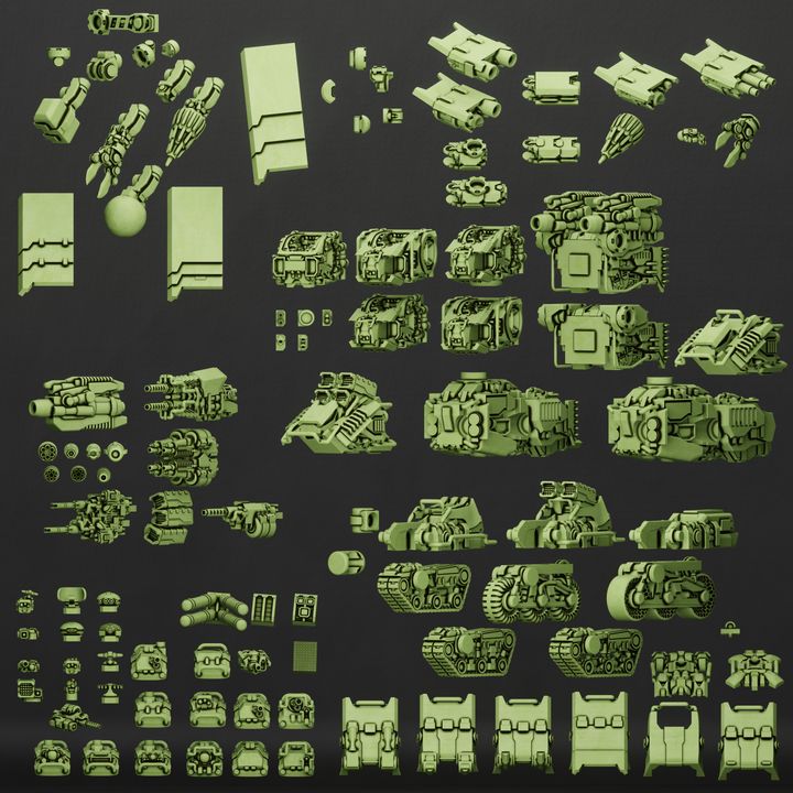 3D Printable Ares walker tank super heavy mech by Crimson Steel Mechworks