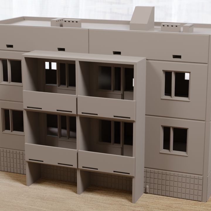 3D Printable Soviet Block Apartments Type2 - Zona Alfa Miniature ...