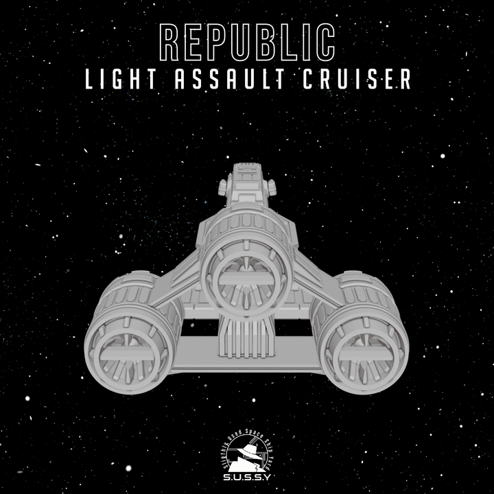 3D Printable Republic Light Assault Cruiser by Slightly Used SpaceShips ...
