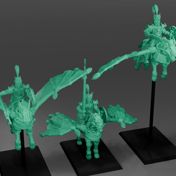 3D Printable Celestial Longma Knights Cathay/Chinese by Cosmic Brother ...