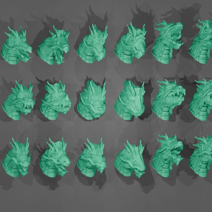 3D Printable Celestial Longma Knights Cathay/Chinese by Cosmic Brother ...